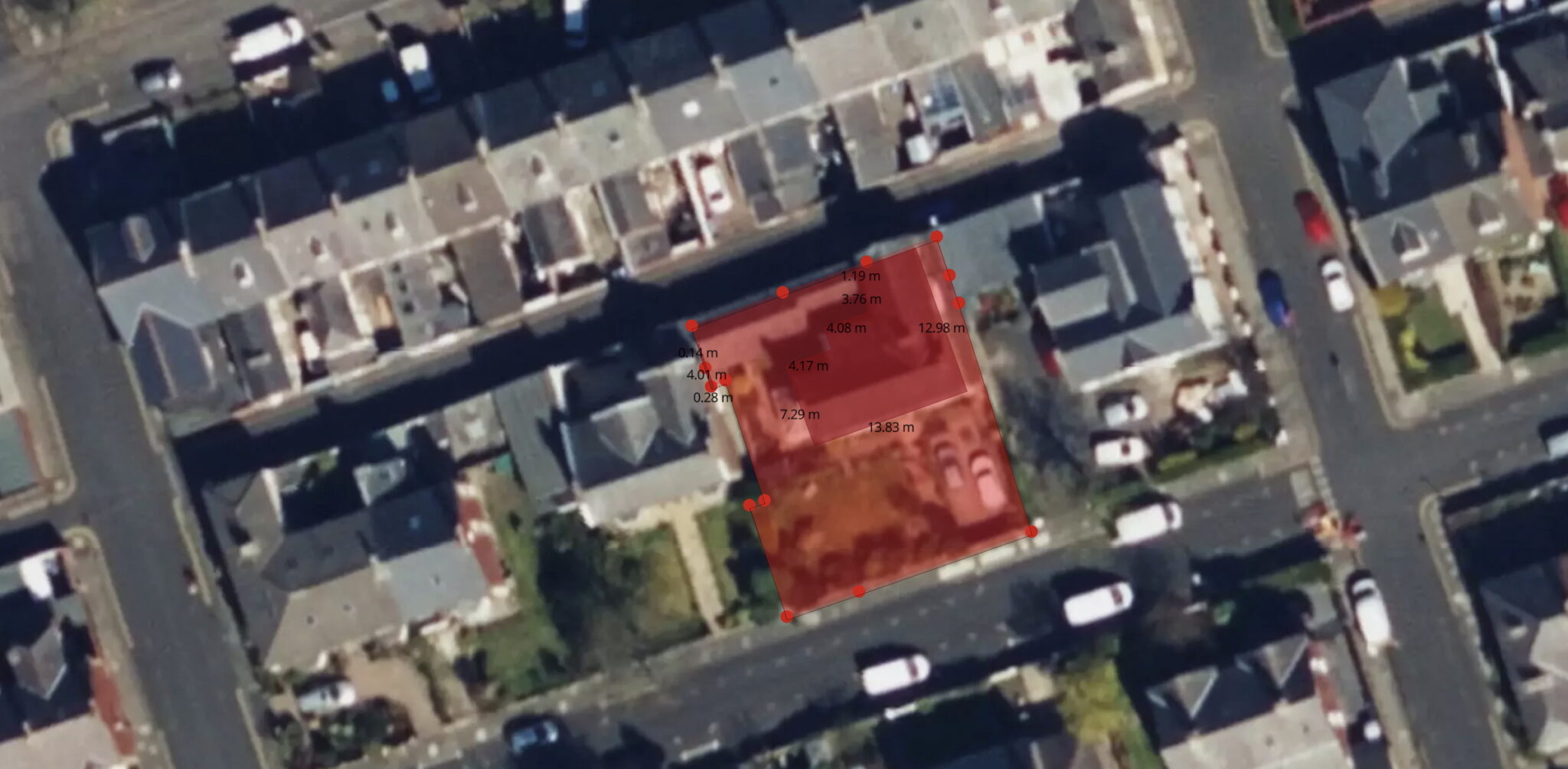 Draw property boundaries and get dimensions in seconds.